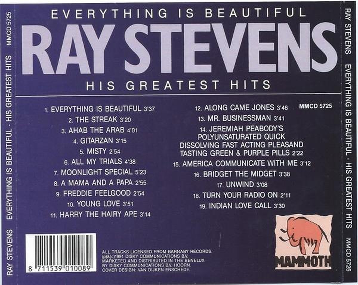 Everything is beautiful - His greatest hits, Ray Stevens | CD (album ...