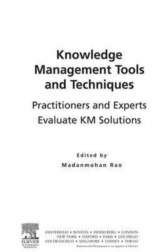 Knowledge Management Tools And Techniques: Practitioners And Experts ...