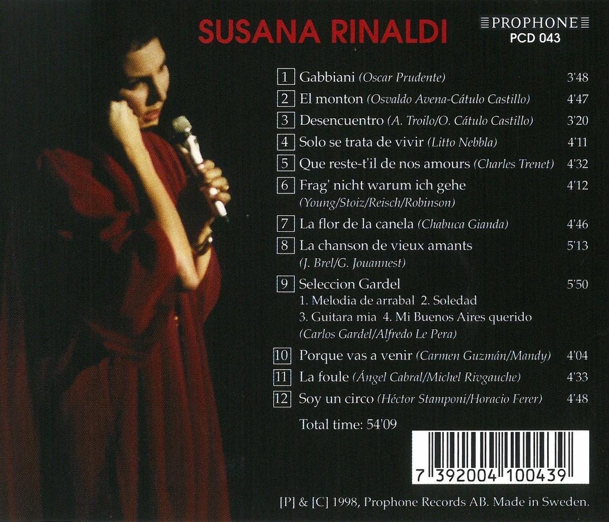 Susana Rinaldi - Gabbian (Live Recording) (CD), Susana Rinaldi | Muziek ...