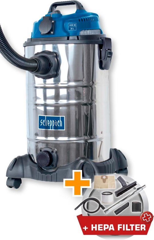 Scheppach ASP30ES - Nat- en droogstofzuiger - 30 l / 1400W | bol