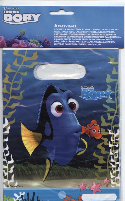 6 Plastic Party Bags / feestzakje - Finding Dory | bol
