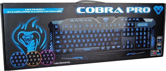 Cobra pro - multimedia Gaming keyboard - Zwart met led verlichting ...