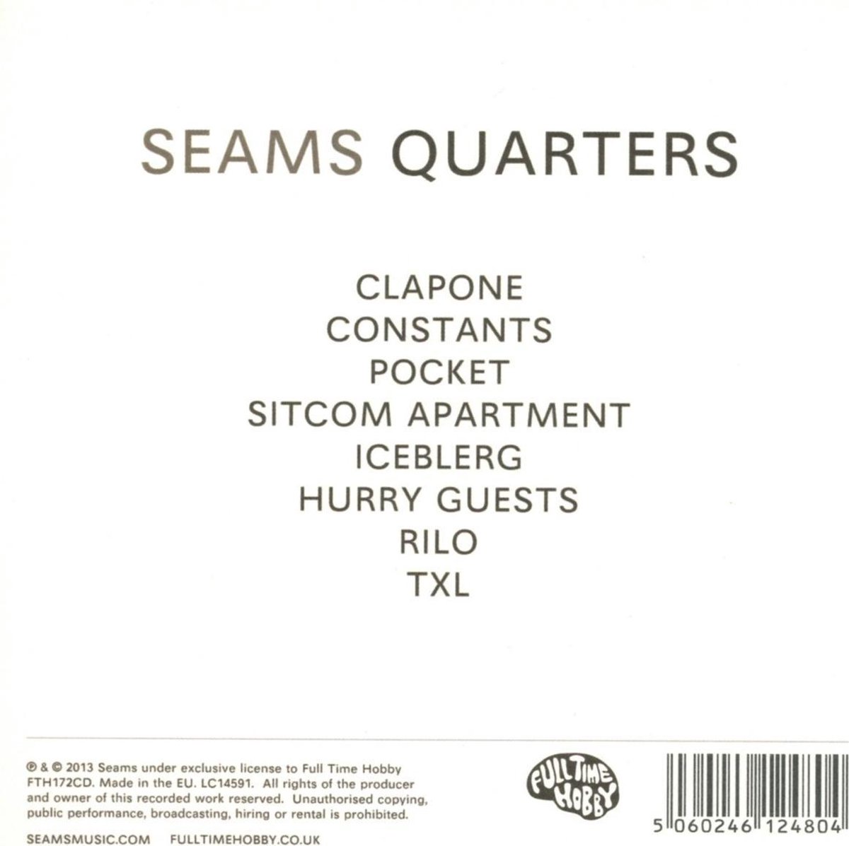Seams - Quarters, Seams | CD (album) | Muziek | bol.com