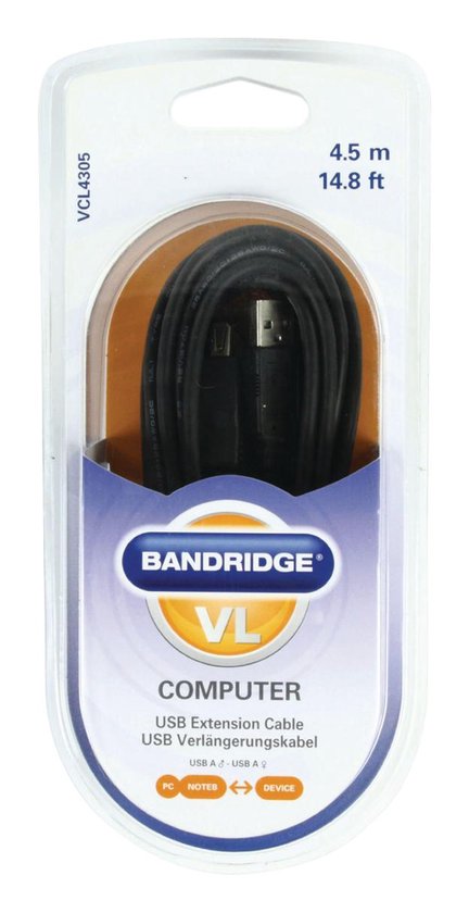 Bandridge USB Extension Cable, 4.5m | bol.com