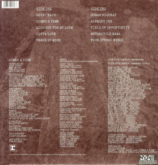 Neil Young Comes a Time - Reissue pop LP met Goin' Back - 2017 | bol