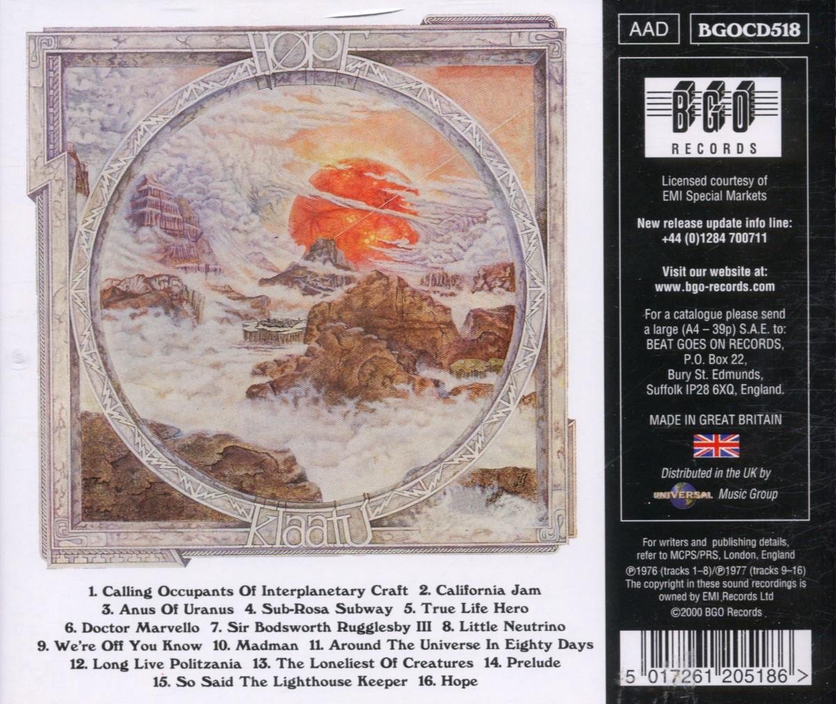 Klaatu/Hope, Klaatu | CD (album) | Muziek | bol