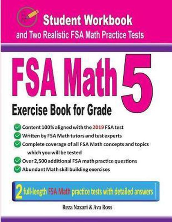 FSA Math Exercise Book for Grade 5 | 9781970036541 | Reza Nazari ...