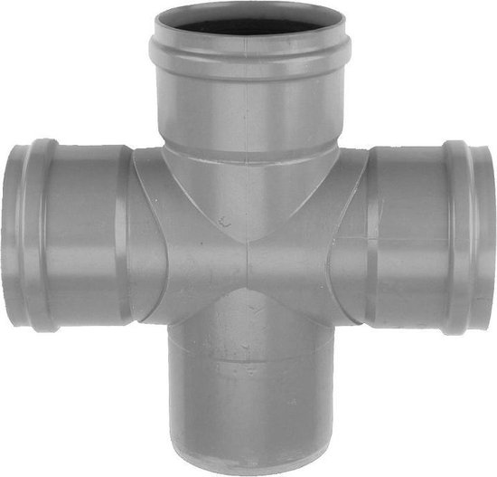 PVC Dubbel T-Stuk 110mm 3x manchet / spie SN4 90° | bol