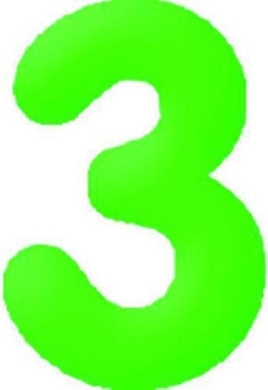 Opblaasbaar Cijfer 3 - Groen | bol.com