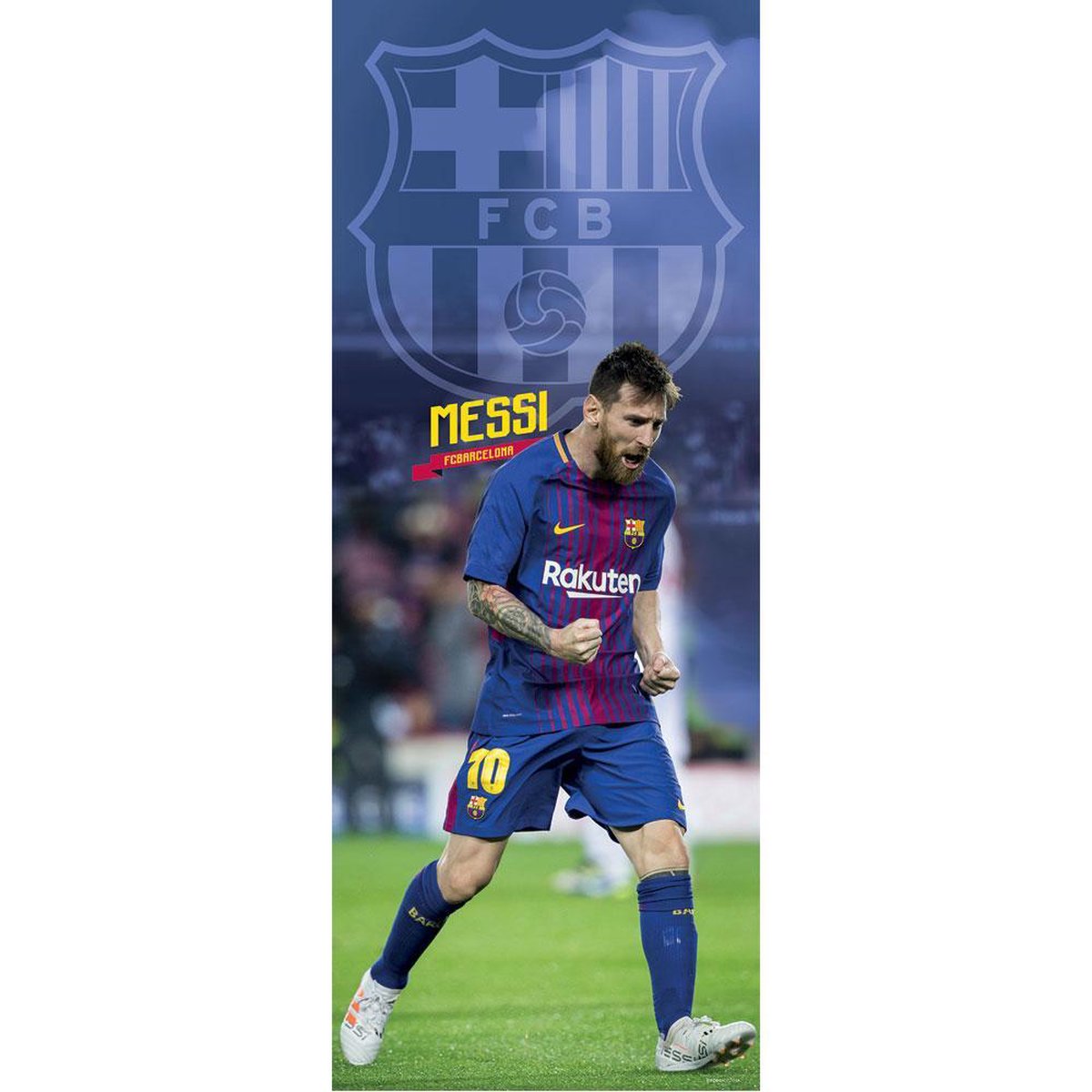 Behang FC Barcelona Messi - Vliesbehang - 100x254 cm | bol.com