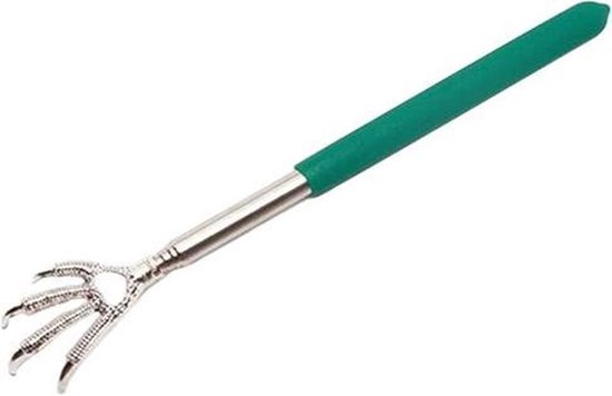 Uitschuifbare Ruggenkrabber RVS en Rubber - Groen | bol