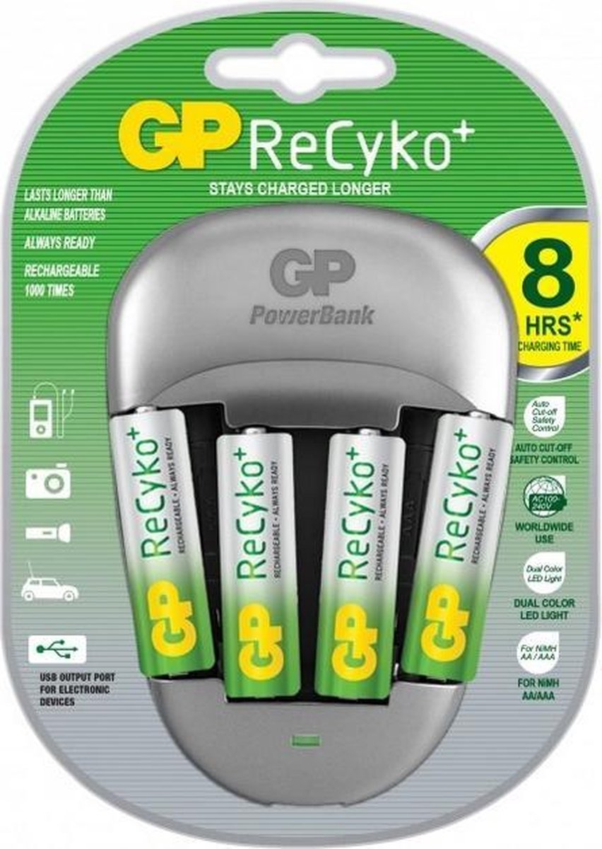 GP Powerbank Quick 3 (incl. 4 ReCyko+ AA) | bol.com