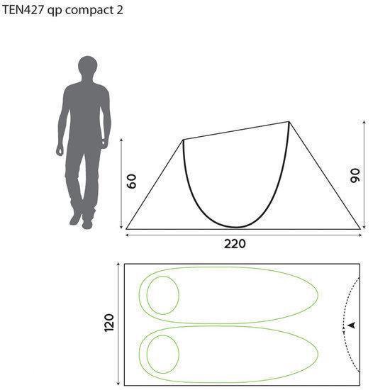 Gelert Quickpitch Compact - Pop-up Tent - Rood - 2-Persoons | bol