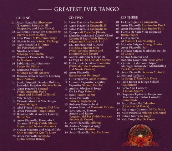 Various - Greatest Ever Tango, various artists | CD (album) | Muziek ...
