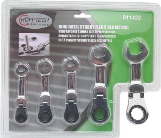 Steek- Ring Ratel Sleutels Stubby (5-Delig) | bol.com