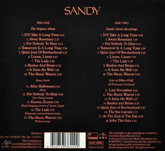 Sandy (Deluxe Edition), Sandy Denny | CD (album) | Muziek | bol