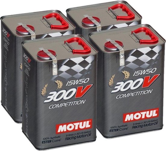 MOTUL 300V Competition 15W-50 Motorolie - 1L - 4 stuks | bol.com