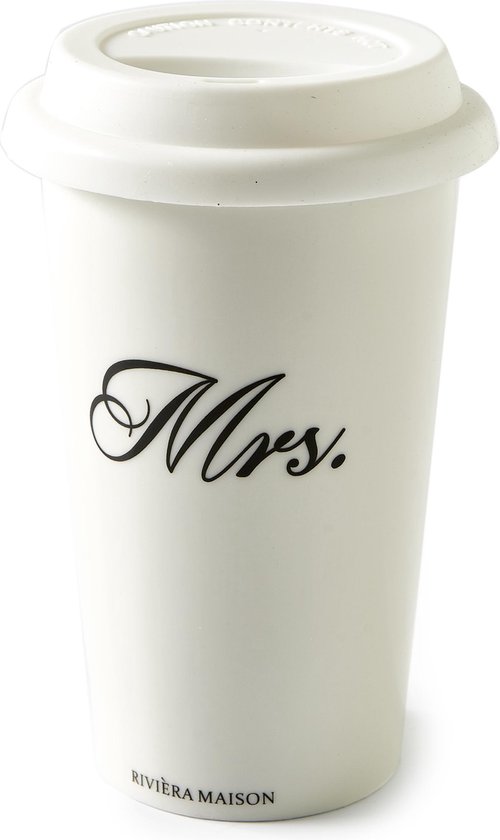 Rivièra Maison Mrs Coffee To Go Mug - Koffiemok | bol.com