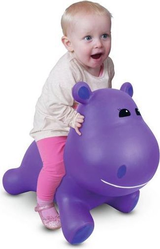 Paarse skippybal met gezicht hond, hippo hopper | bol.com
