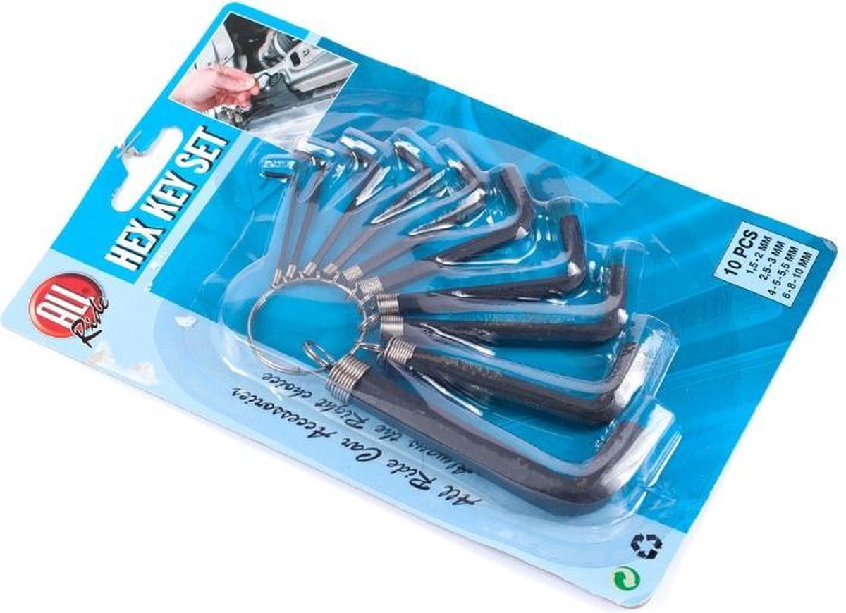 Inbussleutel set - Inbusbout - Zwart - 10 stuks | bol.com