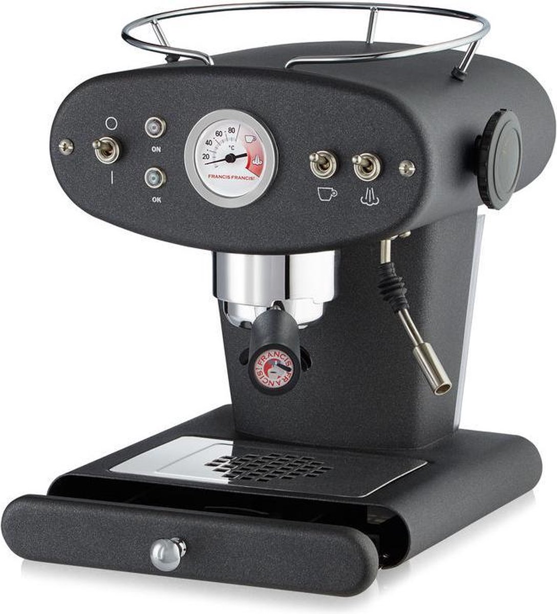 illy X1 Ground - Pistonmachine - Antraciet (voor gemalen koffie) | bol.com