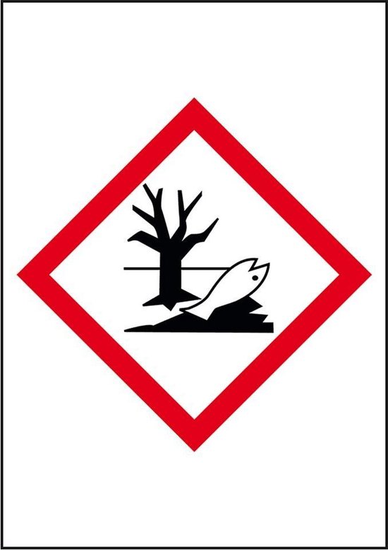 Sticker 'Gevaarlijk voor het milieu' GHS09, 10 op vel, gevarensymbool ...