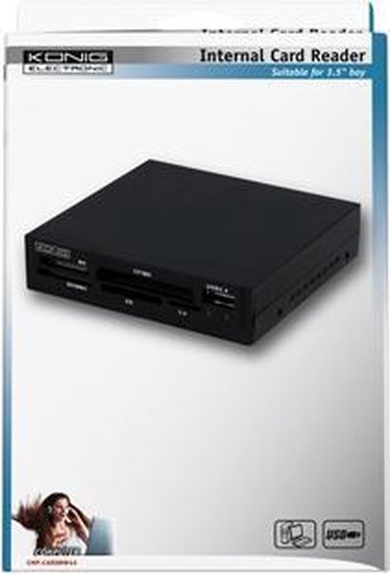Konig, 3.5 inch Interne Kaartlezer (zwart) | bol.com