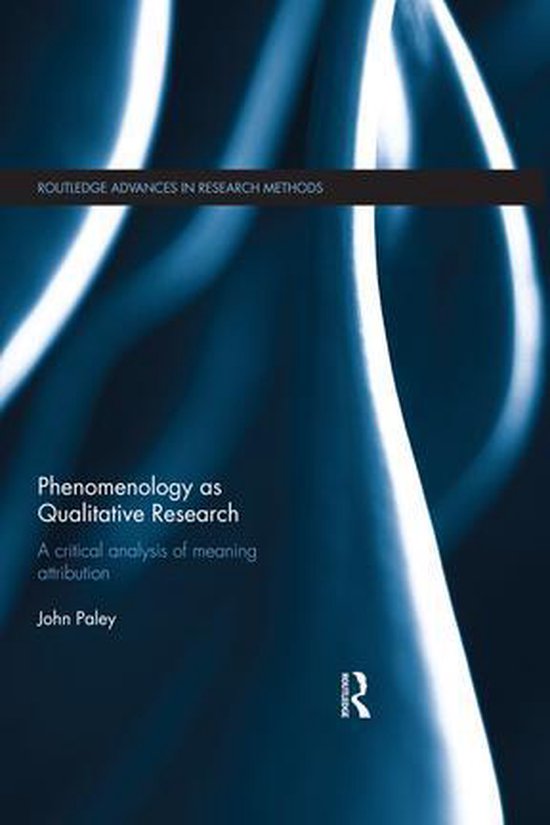Routledge Advances in Research Methods - Phenomenology as Qualitative Research... | bol.com