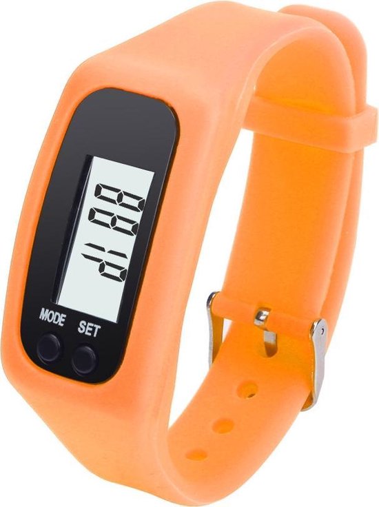 Digitale stappenteller | calorieteller | oranje | bol
