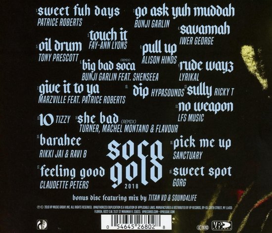 Soca Gold 2018, various artists | CD (album) | Muziek | bol.com