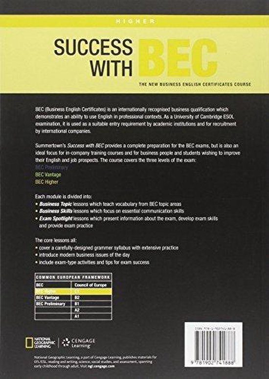 Success With Bec Higher Student Book | 9781902741888 | Colin Benn ...