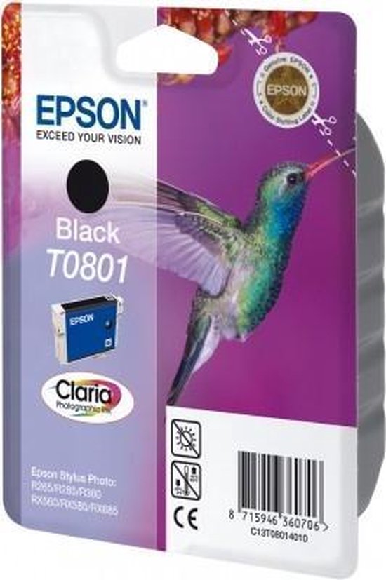 cartridge Epson R265/360 RX560 zw T0801 | bol.com