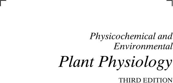 Physicochemical and Environmental Plant Physiology (ebook), Park S ...