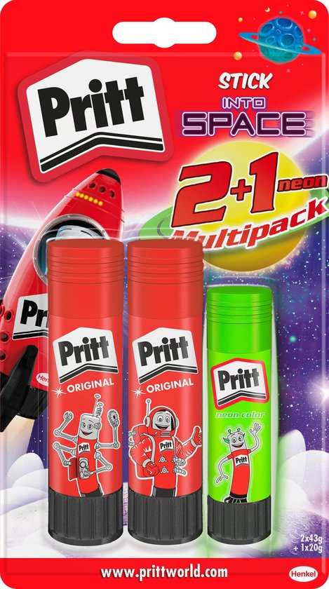 Pritt Stick 2x43g + 1x20g gratis neon BTS 2018 2x43+1x20 gr | bol.com