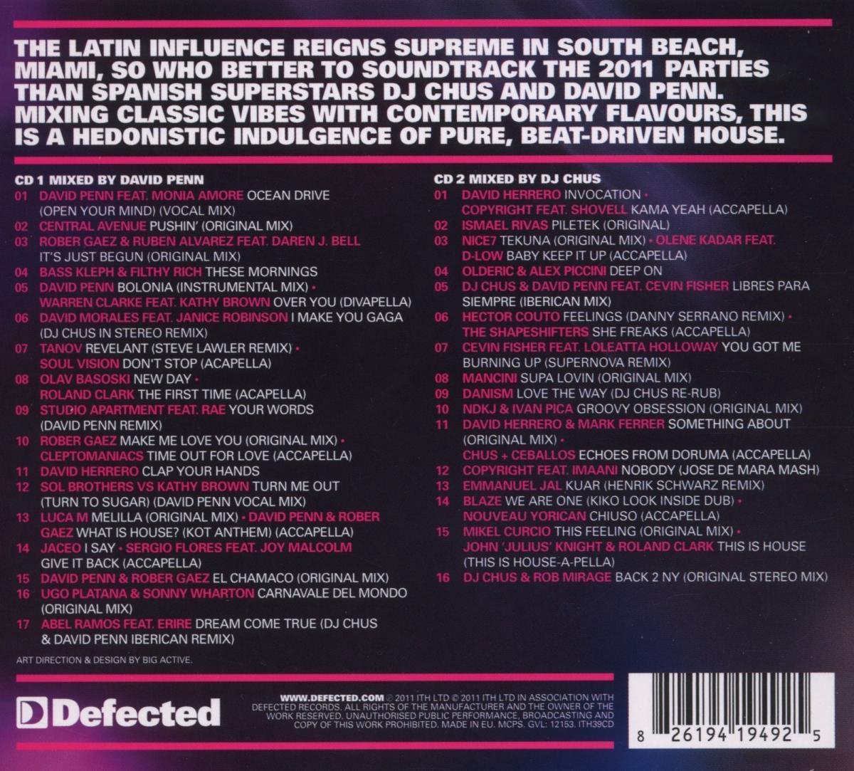 Defected In The House - Miami '11, David Penn | CD (album) | Muziek ...