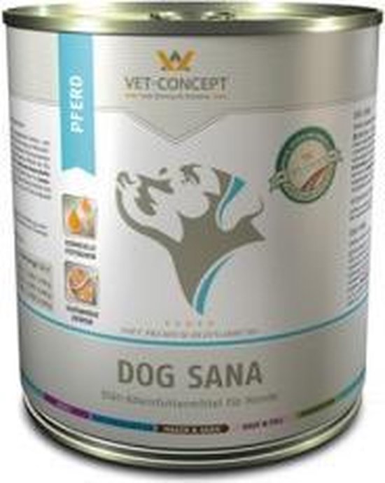 Vet-Concept Dog Sana Paard 6 x 800 gram blikjes - Paard | bol.com
