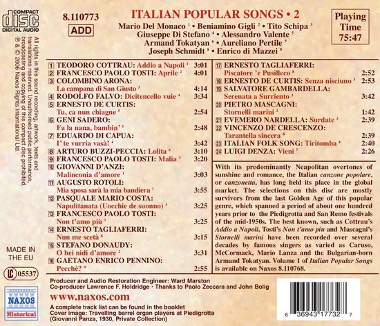 Various Artists - Italian Popular Songs Volume 2 (CD), various artists ...