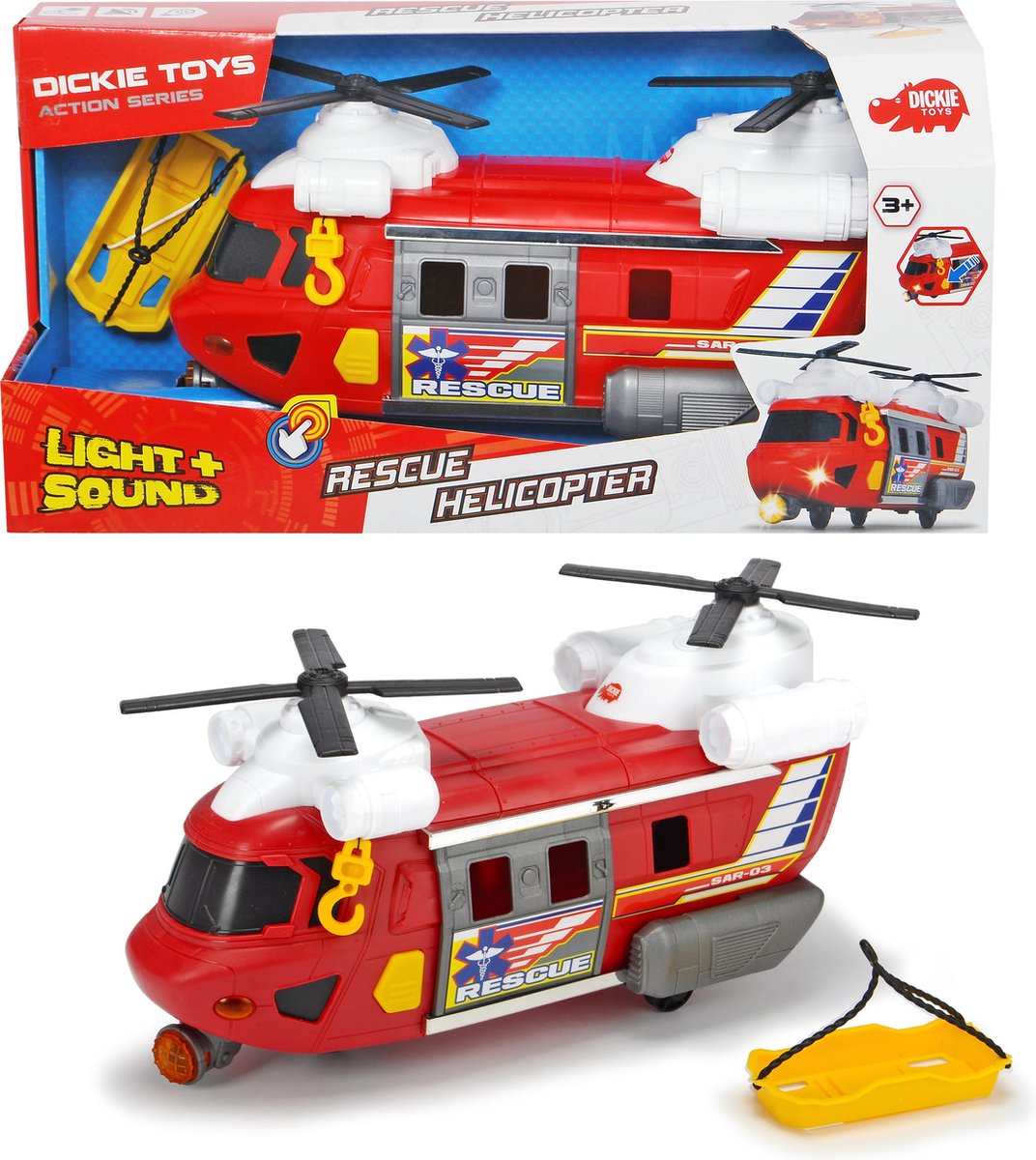 SOS Helicopter met licht en geluid 30cm | bol.com