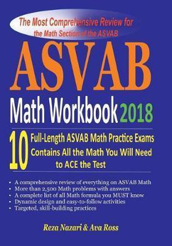 ASVAB Math Workbook 2018 | 9781983552427 | Reza Nazari | Boeken | bol.com