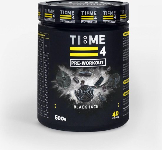 TIME 4 NUTRITION PRE- WORKOUT - 600g - BLACK JACK | bol.com