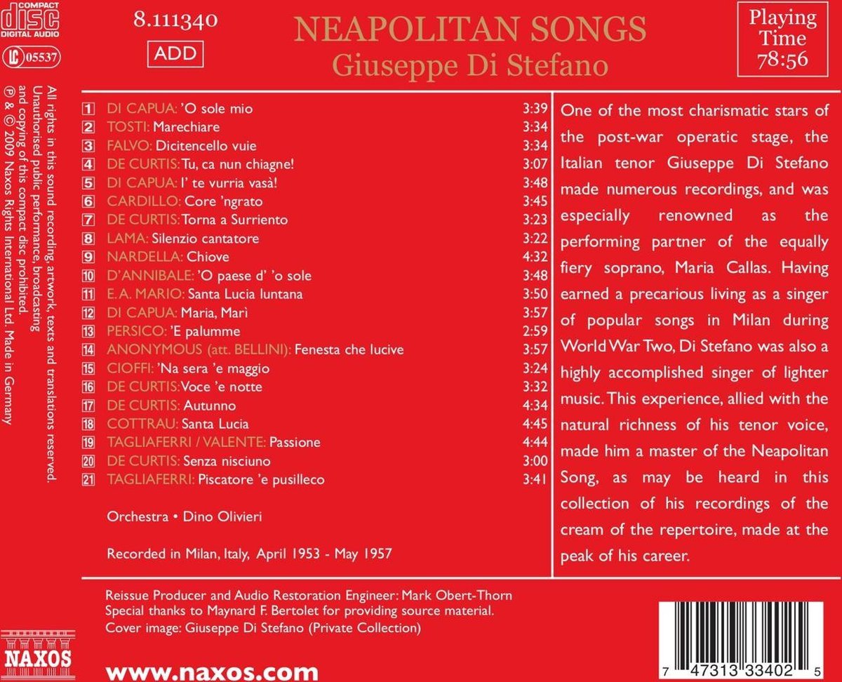 Neapolitan Songs, various artists | CD (album) | Muziek | bol.com