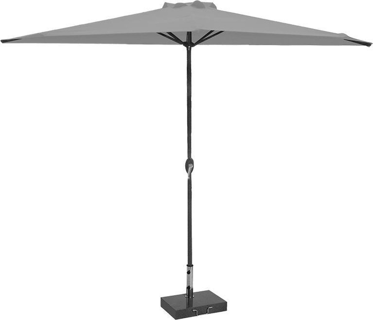 Garden Impressions - Alfa - wand parasol - mat royal grey frame - licht ...