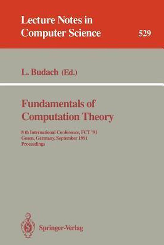Fundamentals of Computation Theory | 9783540544586 | Boeken | bol.com