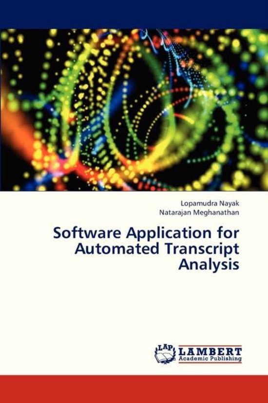 Software Application for Automated Transcript Analysis | 9783659316760 | Nayak... | bol