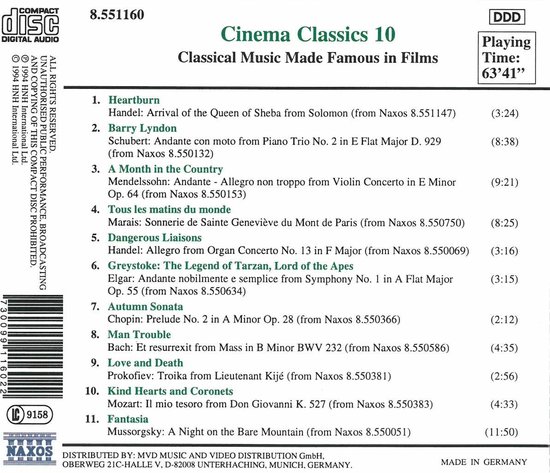 Various Artists Cinema Classics 10 Cd Various Artists Muziek Bol