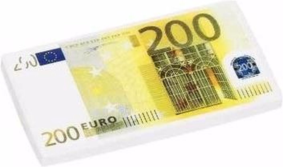 Grote 200 Euro biljet gum 13 x 7 cm | bol.com