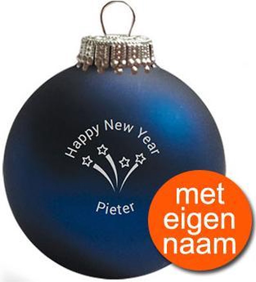 Simply Colors kerstbal | Happy New Year | donkerblauw | bol.com