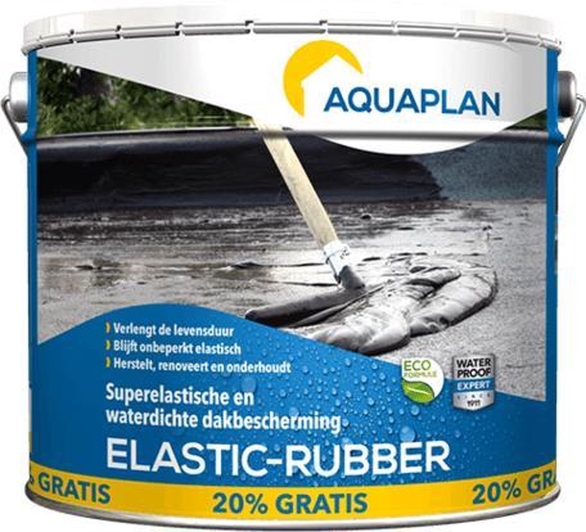 Aquaplan Elastic-Rubber - waterdichte dakcoating - super elastisch ...