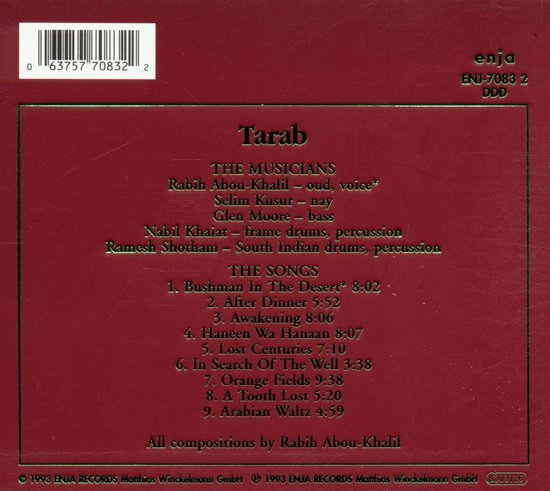 Tarab (CD), Rabih Abou-Khalil | Muziek | bol