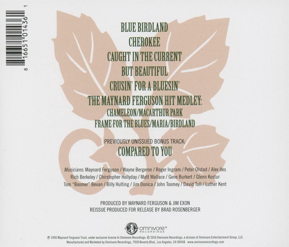 Big Bop Nouveau Maynard Ferguson Cd Album Muziek